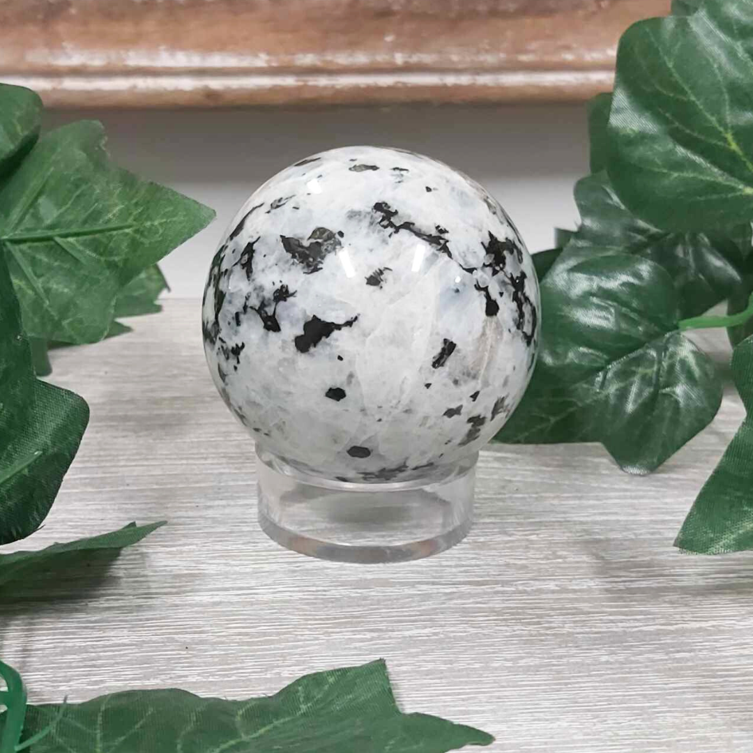 Rainbow Moonstone Crystal Sphere 001 – The Oracle Shop