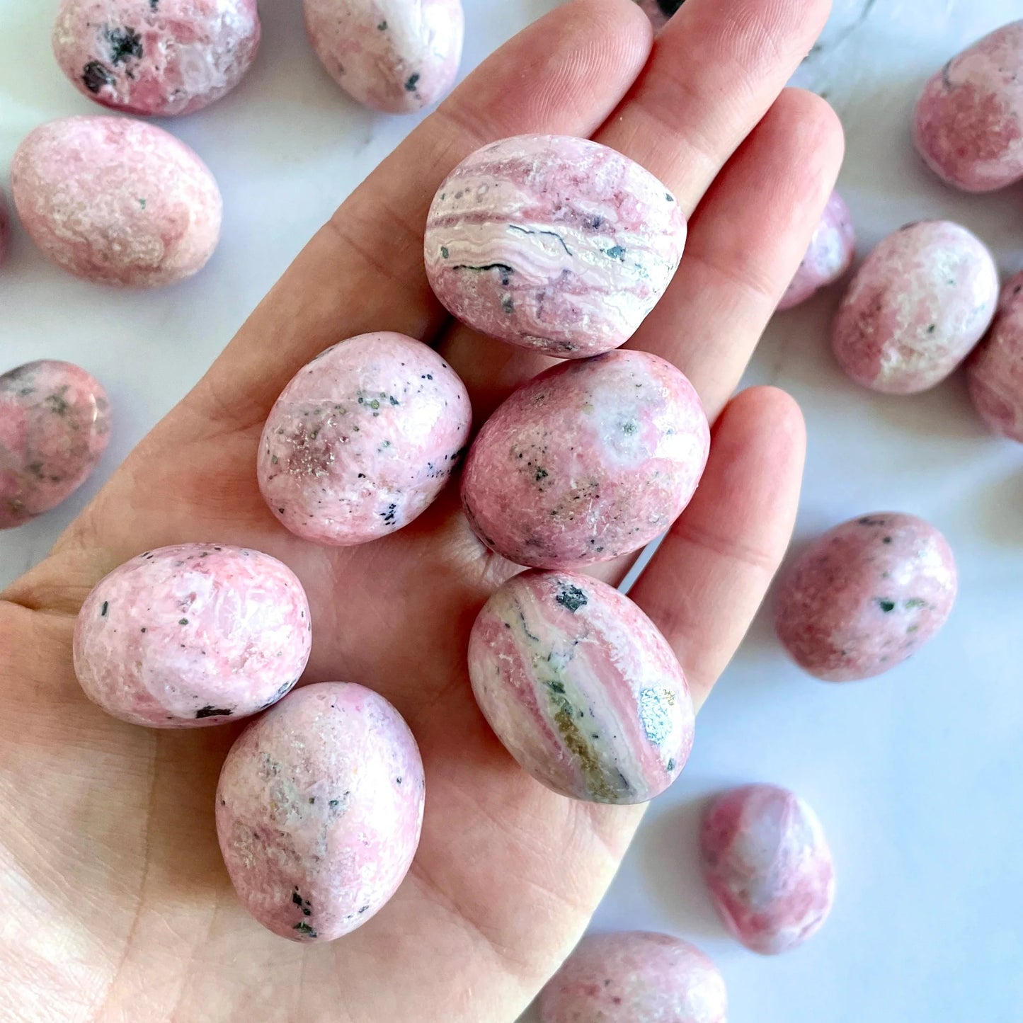 Peruvian Rhodonite Tumbled Crystal – The Oracle Shop